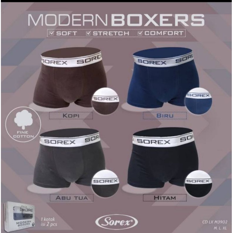 Jual Celana dalam Boxer pria Sorex M 3902 modern boxer ( 1 pcs ...