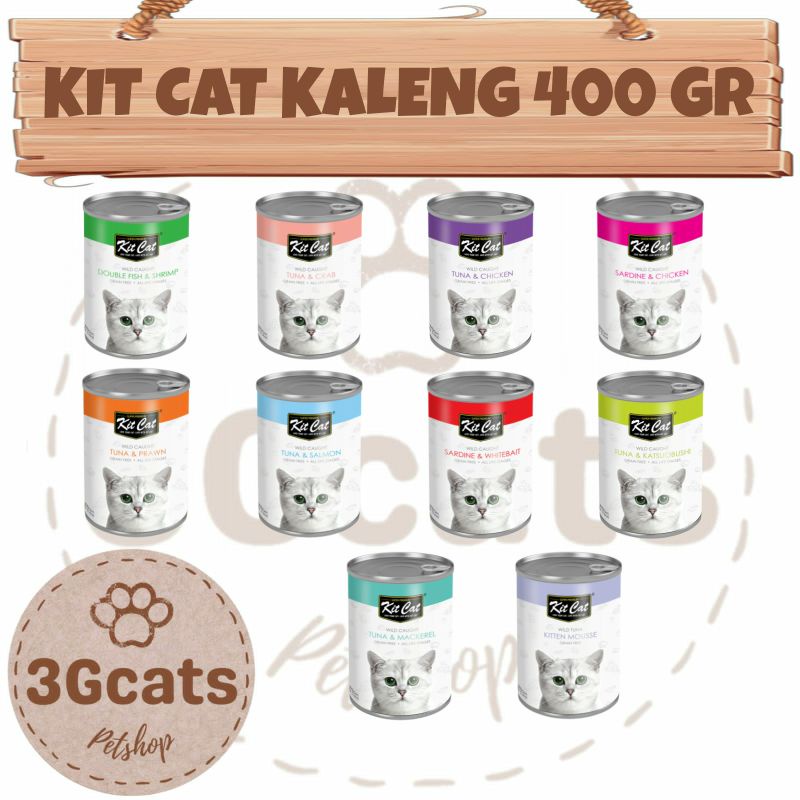 Jual KIT CAT PREMIUM MAKANAN BASAH KUCING KALENG WETFOOD 400GR | Shopee ...