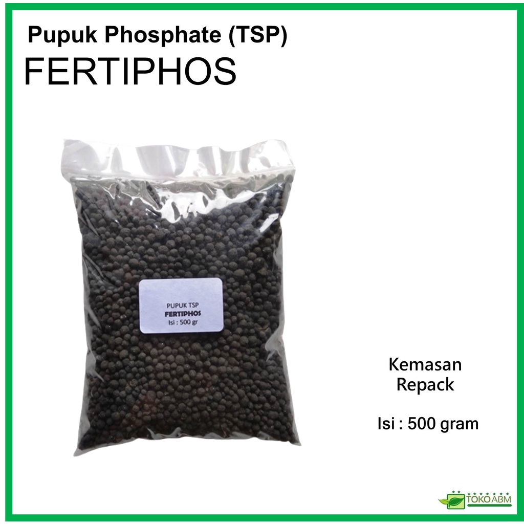 Jual Pupuk Phospate TSP Hitam FERTIPHOS Kemasan Repack 500 gram ...