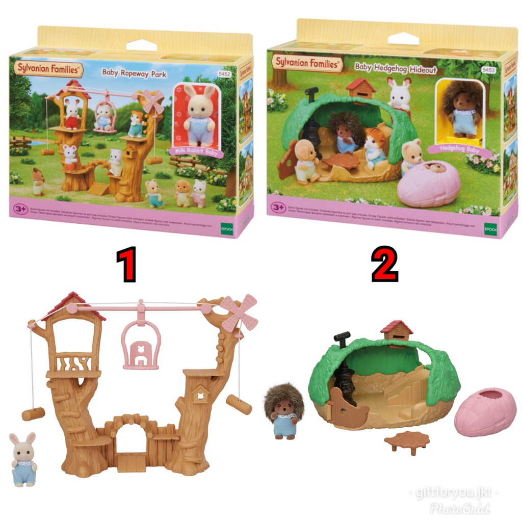 Jual Sylvanian Families Baby Ropeway Park Hedgehog Hideout Boneka Doll ...
