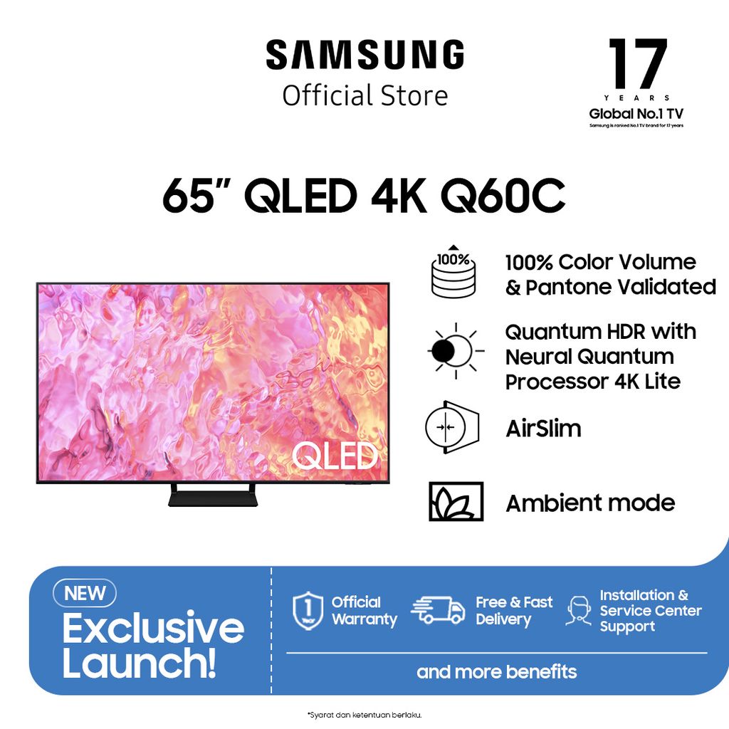 Jual Samsung Smart TV 65 inch QLED 4K Q60C dengan 100% Color Volume ...