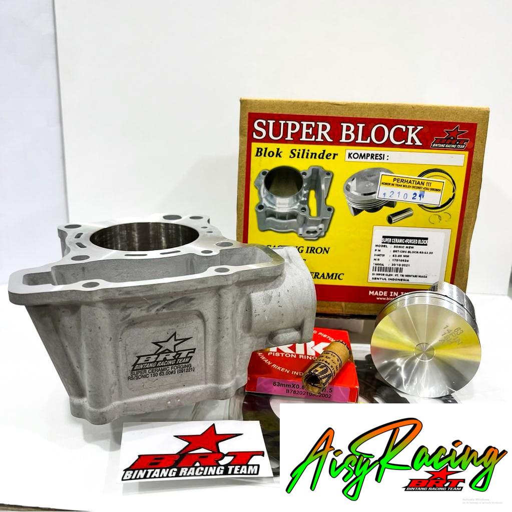Jual Paket Bore Up BRT Sonic FI CBR 150 R LED CB 150 R SUPRA GTR Blok Ceramic / Keramik Seher ...