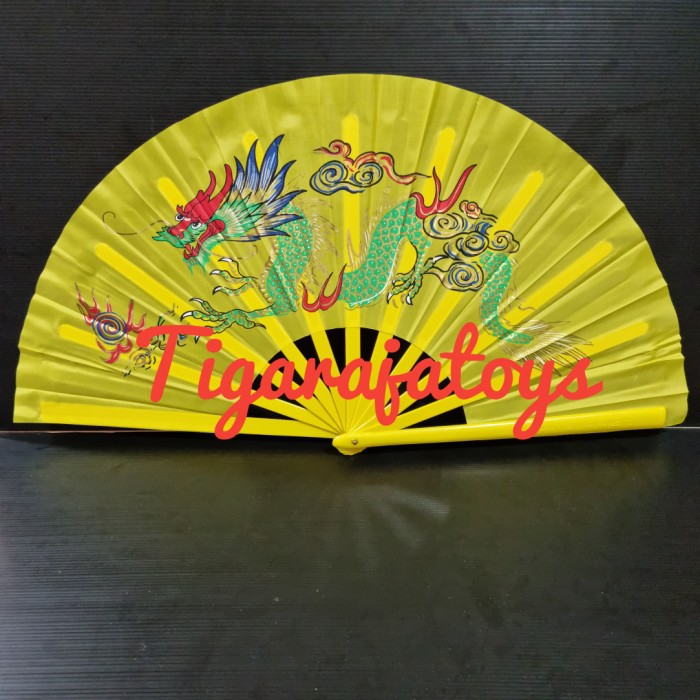 Jual Kipas Naga Tai Chi Warna Kuning | Shopee Indonesia