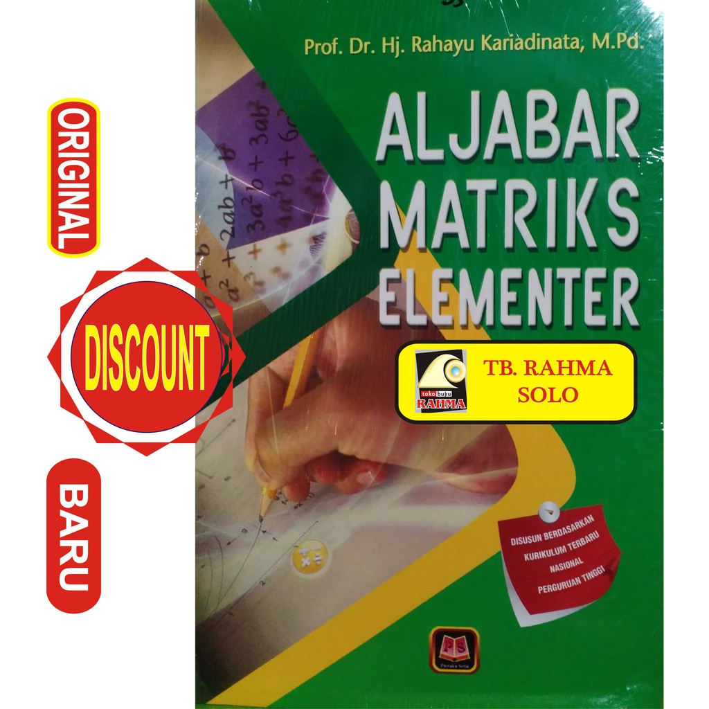 Jual ALJABAR MATRIKS ELEMENTER RAHAYU KARIADINATA Pustaka Setia Buku ...