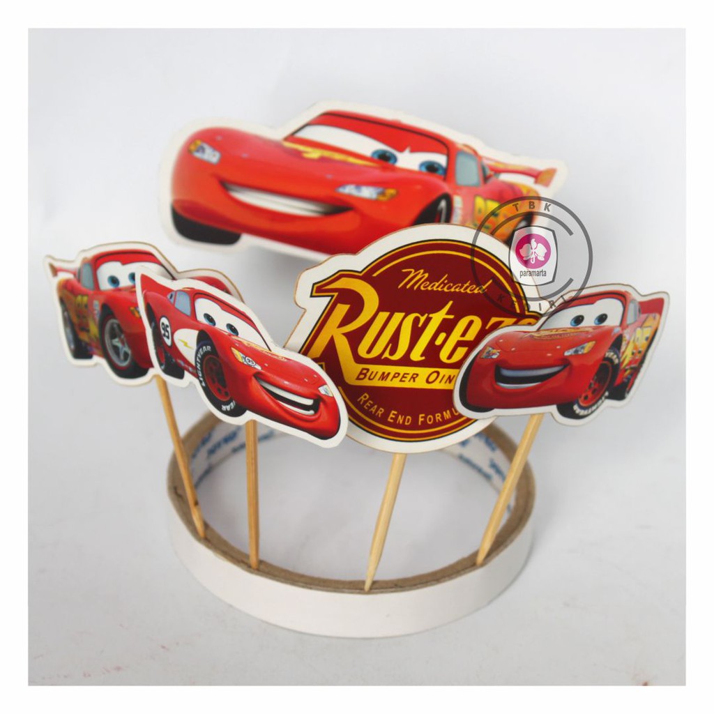 Jual TOPPER TEMA MOBIL ISI 5 PCS / TOPPER HAPPY BIRTHDAY / TOPPER UNIK ...