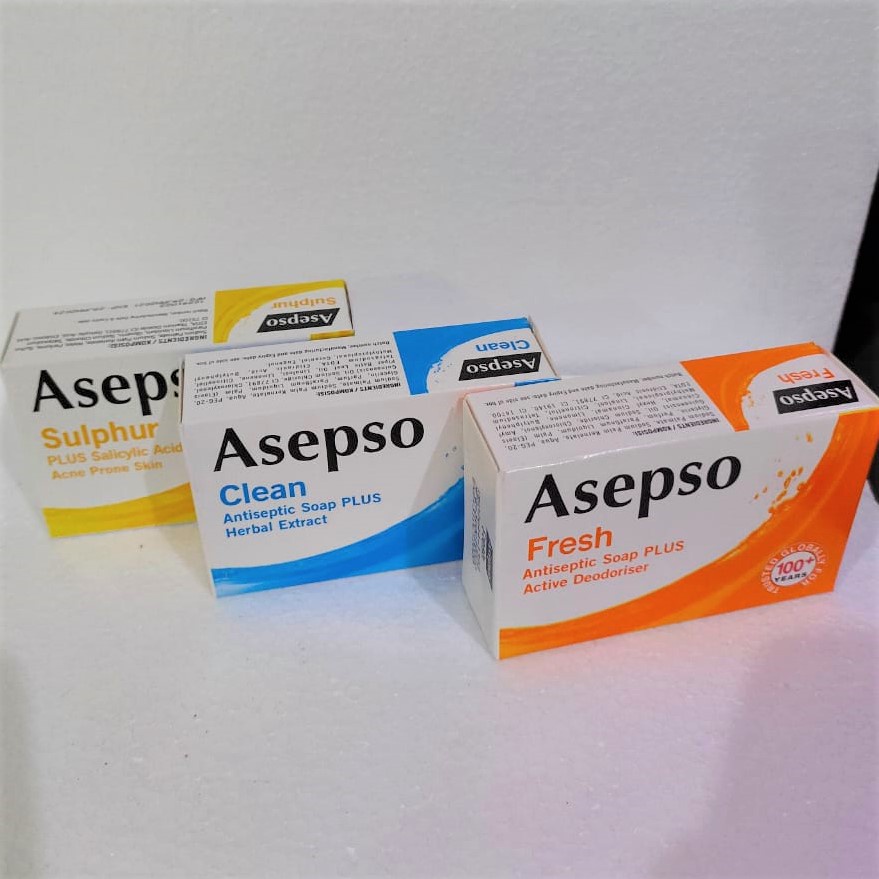 Jual Asepso Antiseptik Soap Plus Clean/Fresh/Sulfur 80 gr | Shopee Indonesia