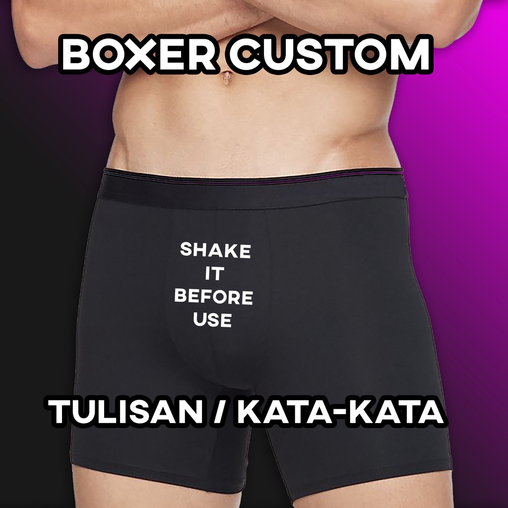 Jual BOXER CUSTOM KATA-KATA LUCU | VIRAL | UNIK | Shopee Indonesia