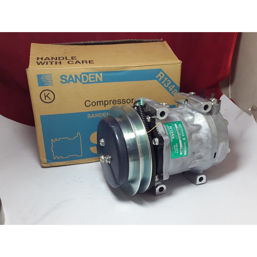 Jual Compresor 7H13 Kobelco Crane 24V Kompresor Asli Original Sanden ...