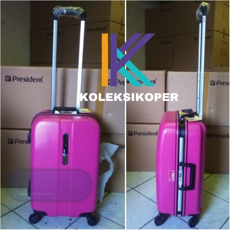 Jual Tas Koper President 5259 Original Polycarbonate Pink TSA Lock Box ...
