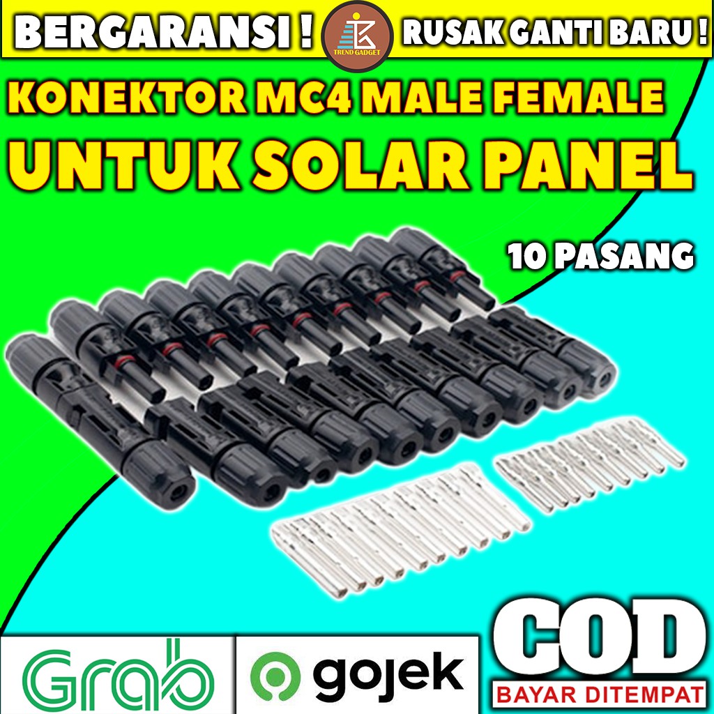 Jual Konektor MC4 Male Female untuk Solar Panel 10 Pasang alat ...