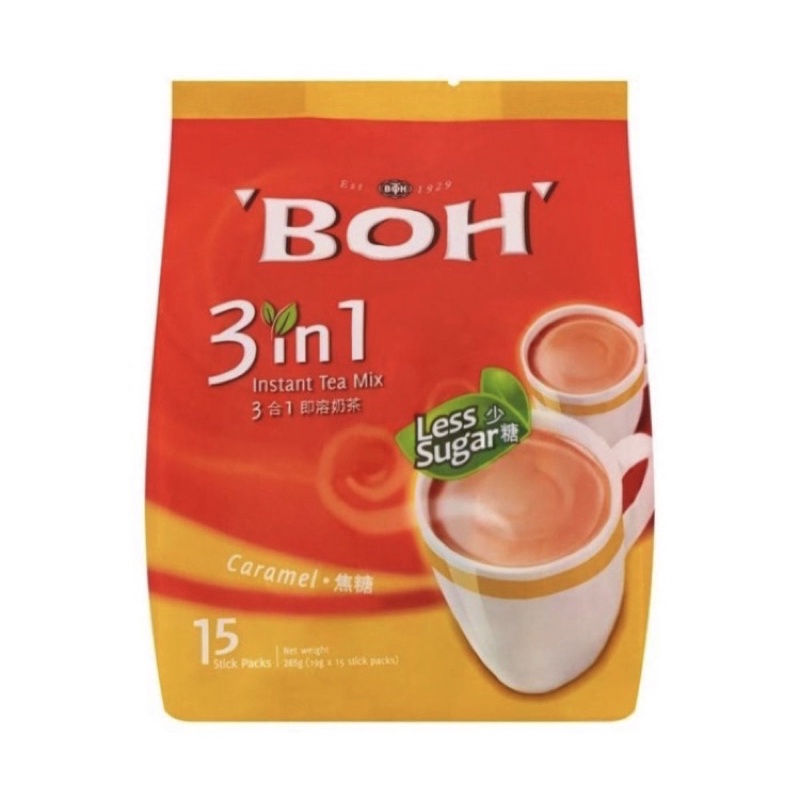 Jual BOH Teh Tarik Original Less Sugar 12 sachet/Boh 3 In 1 Instant Tea ...