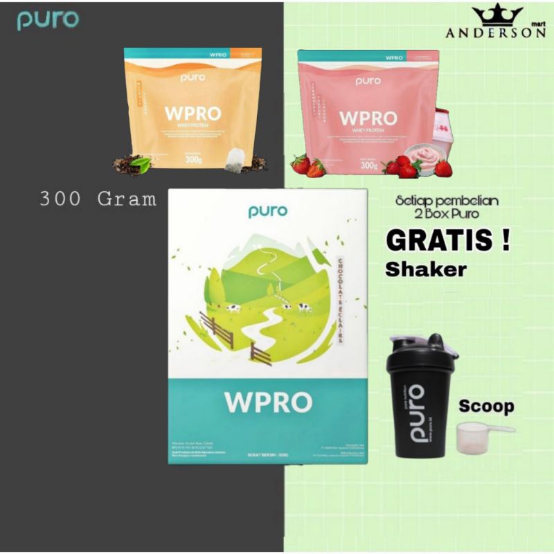 Jual PURO WPRO Whey Protein Concentrate 300g | Shopee Indonesia