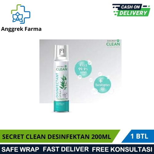 Jual SECRET CLEAN DESINFECTANT SPRAY 200 ML/ SEMPROTAN DESIFEKTAN ...