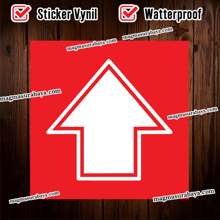 Jual Stiker Arah Panah Merah - Sticker Penunjuk Arah - Label Panah ...