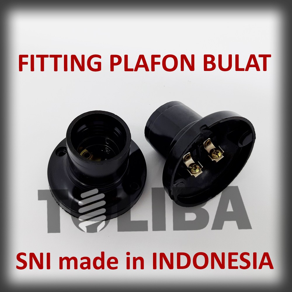 Jual fitting plafon bulat broco / fiting tempel lampu / tempat rumah ...