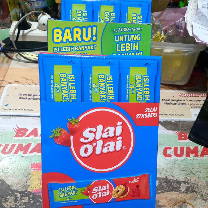 Jual Biskuit Slai Olai stobery / Blueberry isi (12 pcs x 24 gr ...