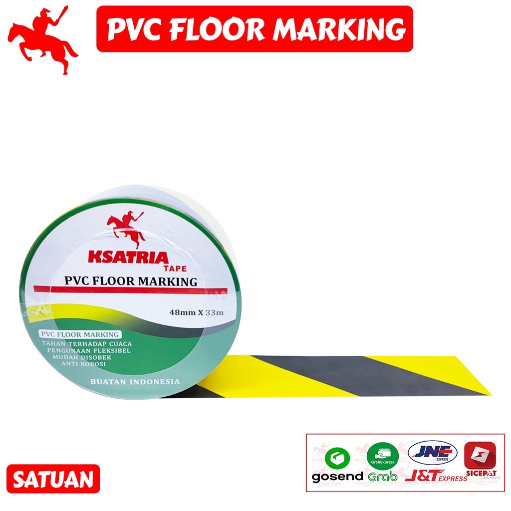 Jual Lakban anti slip/ lakban lantai / OPP Tape / Lakban Printing Pvc Floor Marking / Police ...