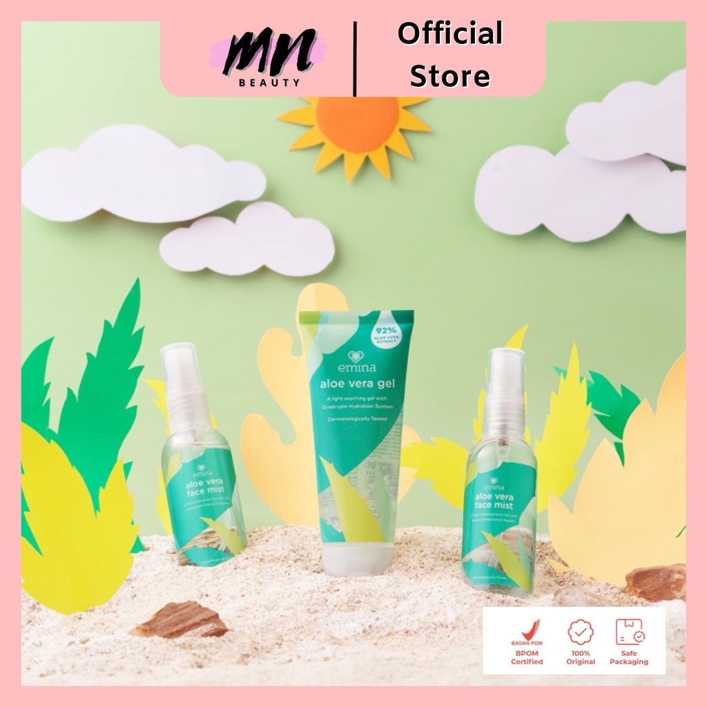 Jual EMINA Aloe Vera Series Gel & Face Mist 60mL | emina lidah buaya ...