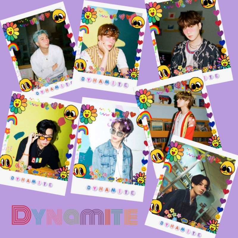 Jual Polaroid BTS Dynamite RM Jin Suga J-hope Jimin V Jungkook KPOP ...