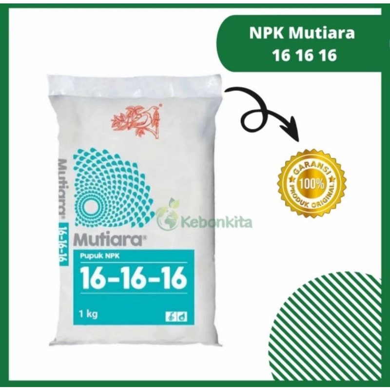 Jual Meroke NPK Mutiara 16 16 16 1kg- Pupuk Majemuk NPK Field Grade | Shopee Indonesia
