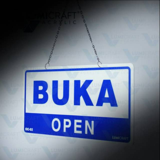 Jual Buka Tutup Open Close Sign Board akrilik 32 x 16 cm 2mm | Shopee ...