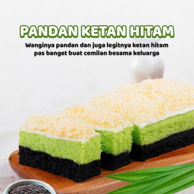 Jual BOLU LAPIS KUKUS BOTANI / PANDAN KETAN HITAM | Shopee Indonesia