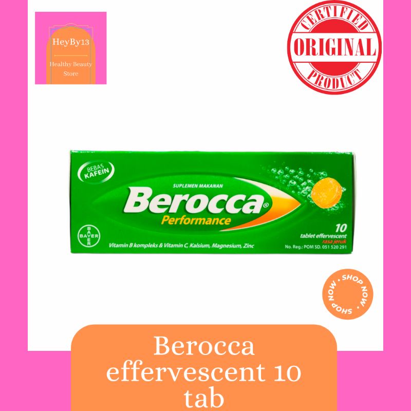 Jual BEROCCA PERFORMANCE RASA JERUK 10 TABLET EFFERVESCENT | Shopee ...