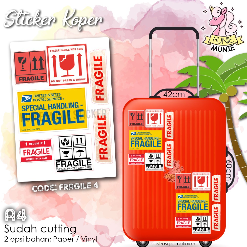 Jual Sticker Koper - Fragile #4 Stiker | Shopee Indonesia