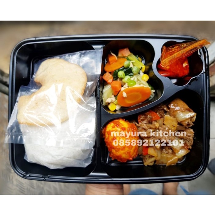 Jual Nasi Box Bento Ayam Teriyaki / Sapi Lada Hitam / Yakiniku Halal ...