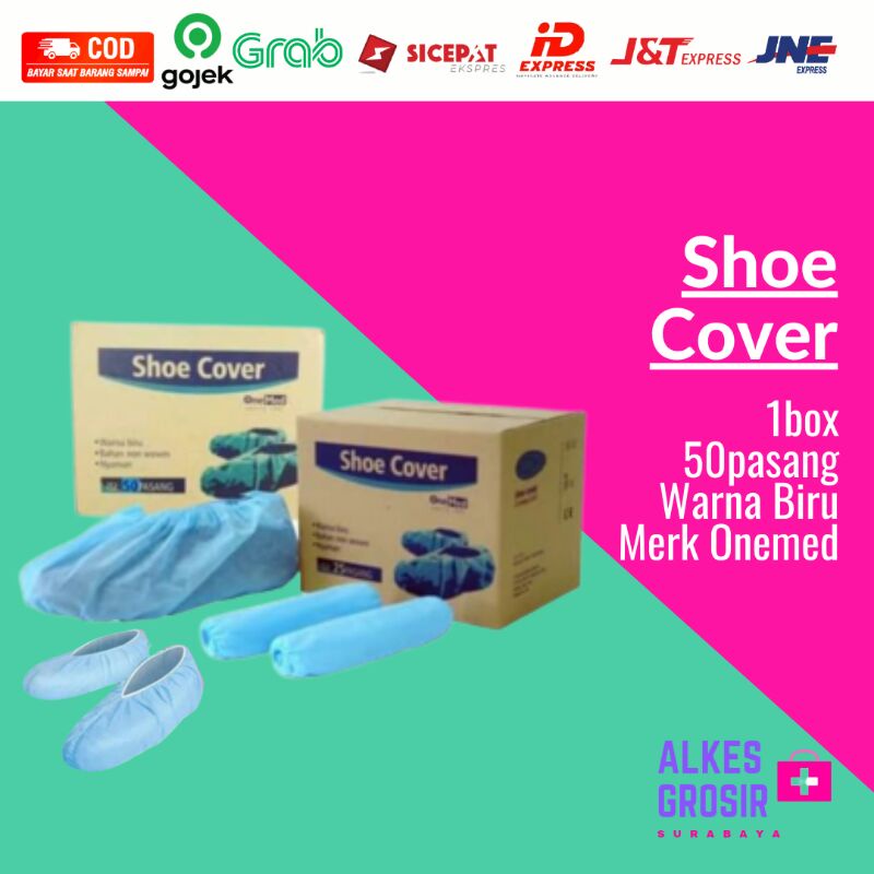 Jual Shoe Cover Medis Non Woven ONEMED 1Box Isi 50pasang Disposible ...