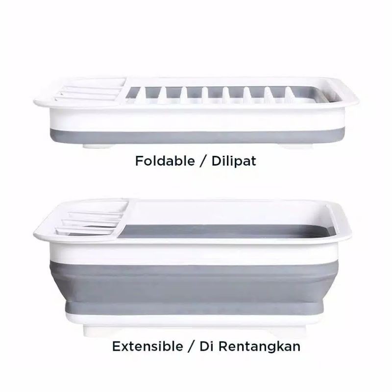 Jual Alat Dapur Rak Piring Lipat Rak Piring Pengering Gelas Portable ...