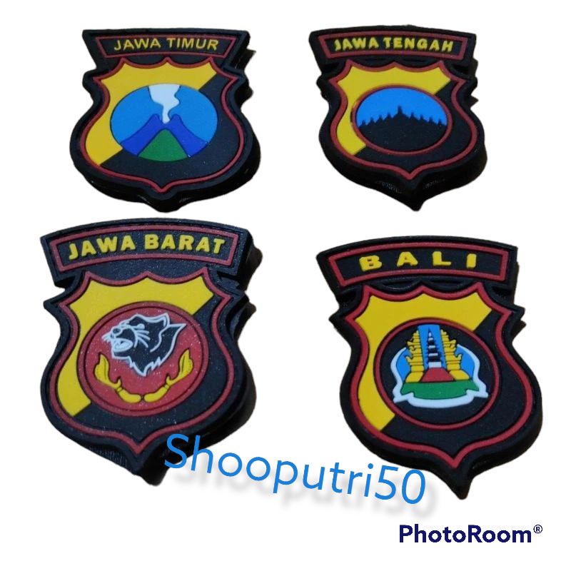 Jual Emblem karet patch rubber logo POLDA JAWA dan BALI | Shopee Indonesia