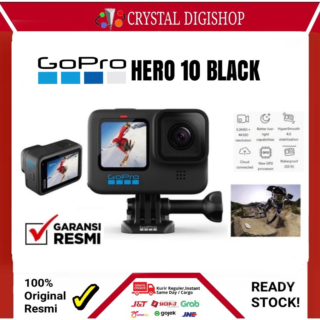Jual GoPro Hero 10 Black GoPro Hero10 Go Pro Action Camera | Shopee Indonesia