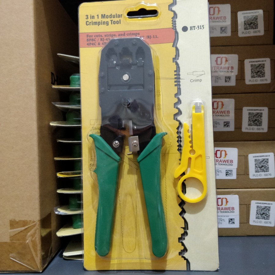 Jual Tang Crimping RJ45 Cat.5 & RJ11 Grade A | Tang Krimping | Tang ...