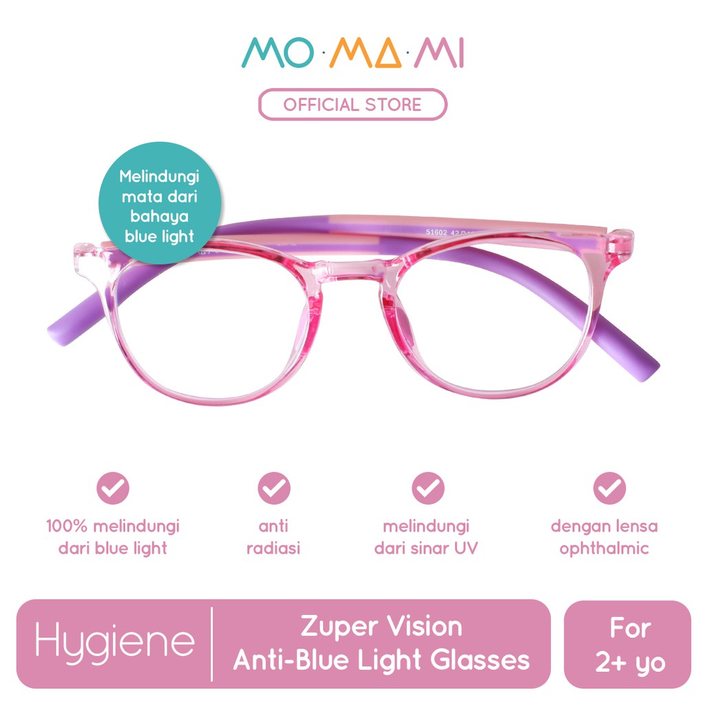Jual Momami Kids Zuper Vision Anti-Blue Light Glasses - Kacamata Anti ...