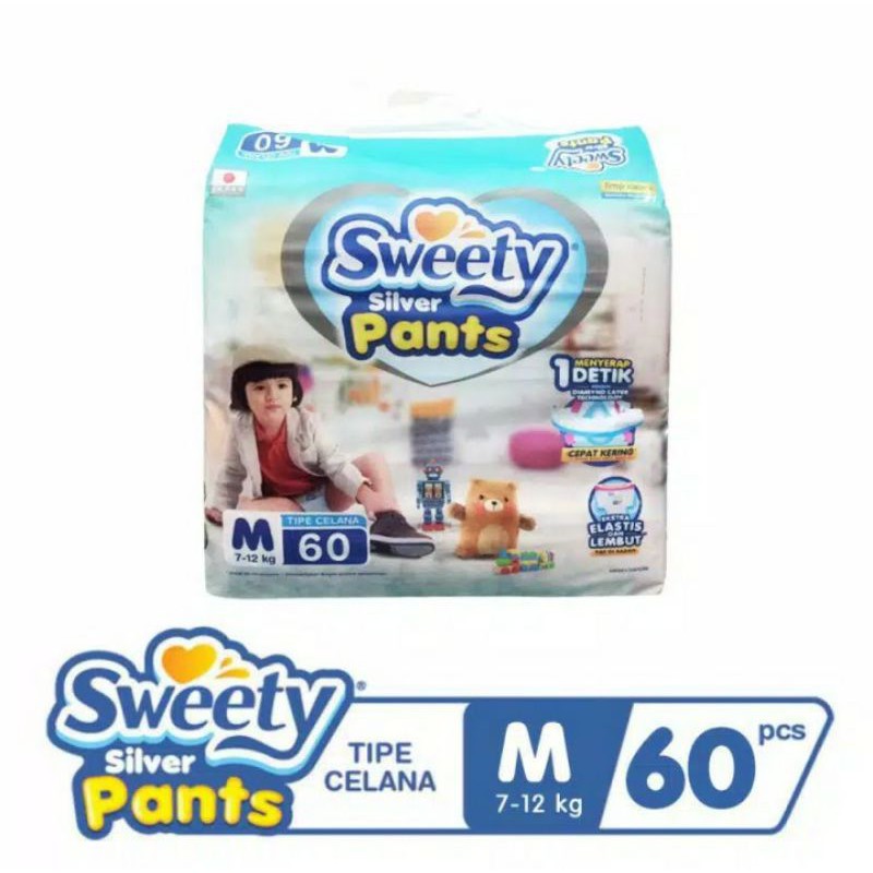 Jual Sweety Silver S66 M60 L54 XL44 popok anak baby diapers super jumbo ...
