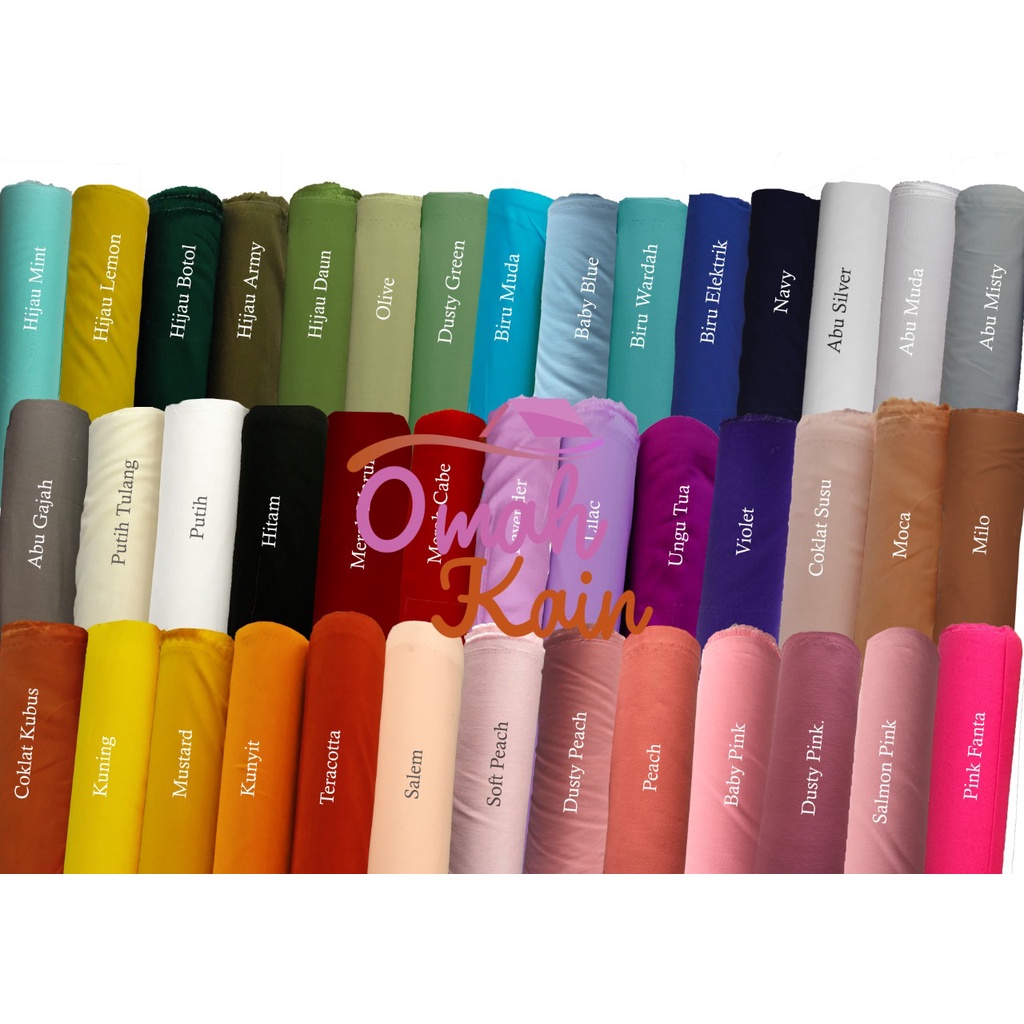 Jual Kain RAYON PREMIUM ROLL (60 YARD = 54 METER) | Shopee Indonesia