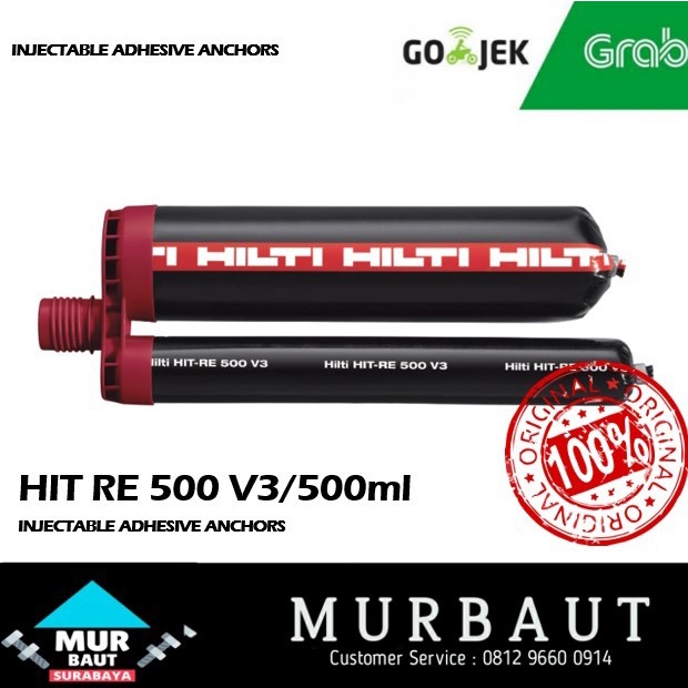 Jual LEM BETON CHEMICAL LEM ANGKUR HILTI HIT RE 500 V3 ukuran 500ml ...