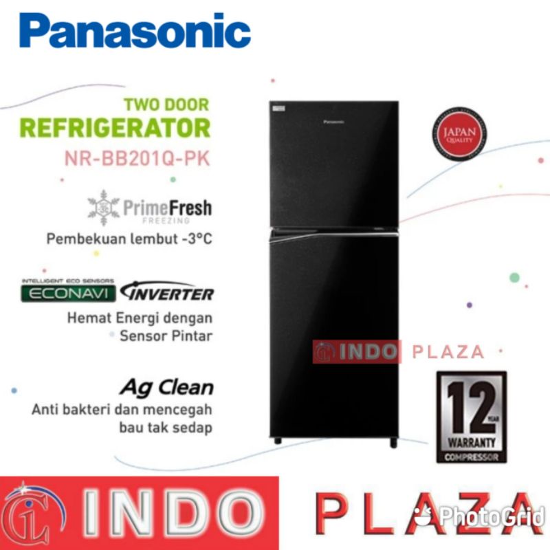 Jual KULKAS PANASONIC 2 Pintu INVERTER NR-BB201Q-PK with PRIME FRESH ...
