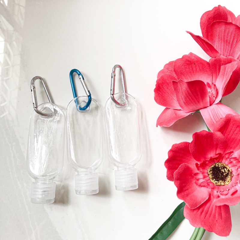 Jual Botol Hand Sanitizer Kosong Portable 30ml Anti Bakteri Dengan Kait ...