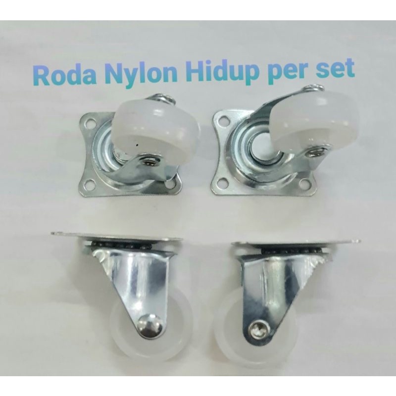 Jual Roda Caster Nylon Putih 1 1/4" ukuran 32 mm | Shopee Indonesia