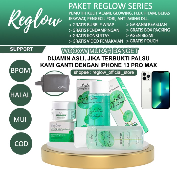 Jual REGLOW SERIES Free Pouch Glowing Skin Treatment Skincare Perawatan ...