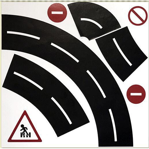 Jual [LOGU] Mainan stiker jalan raya, Stiker rel kereta api, Road ...