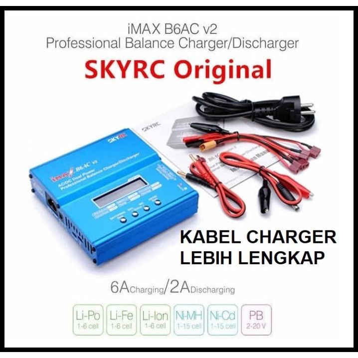 Jual SKYRC Imax B6AC V2 Original Charger/Discharger 1-6 Cells Lipo ...