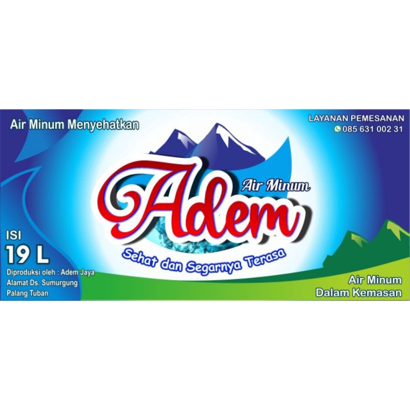 Jual Stiker galon isi ulang tahan air Laminasi | Shopee Indonesia