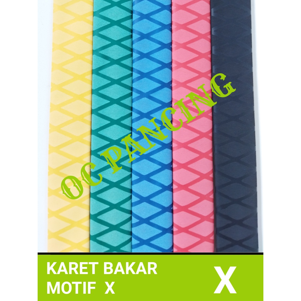 Jual X panjang 100cm karet bakar 15T 18T 20T 22T motif x grip tube heat gagang joran BARU ...