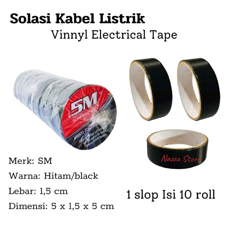 Jual SM Solasi Kabel Listrik Hitam 1 Roll | Shopee Indonesia