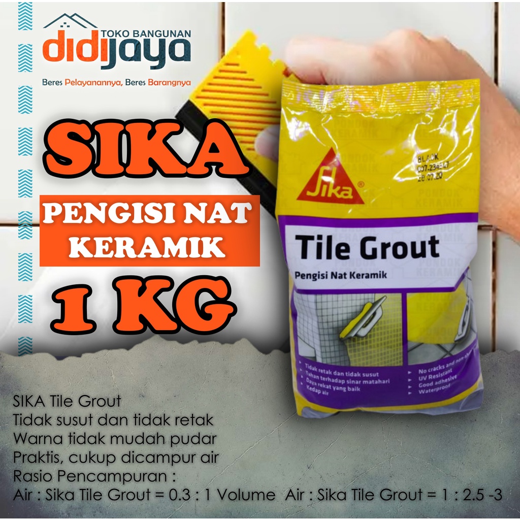 Jual SIKA TILE GROUT SEMEN PENGISI NAT KERAMIK OKER LANTAI WARNA Kuning ...