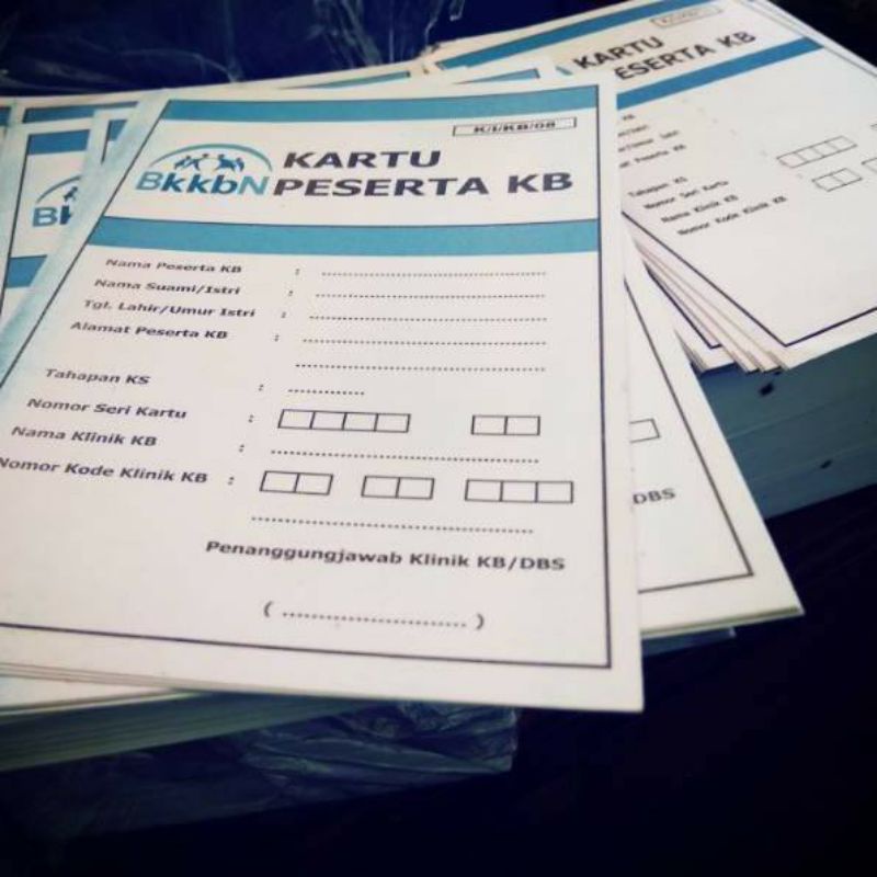 Jual kartu KB Akseptor (Keluarga Berencana) 100 pcs | Shopee Indonesia
