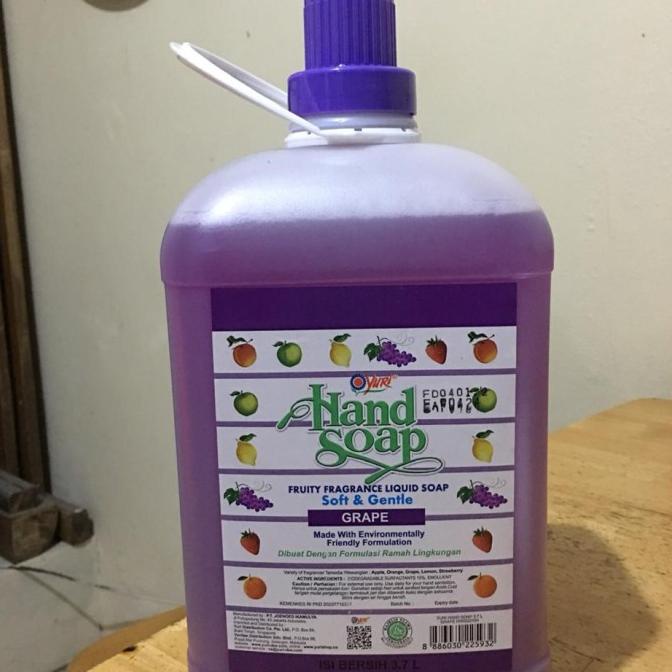 Jual Yuri Hand Soap sabun Cuci Tangan Aroma Grape Anggur 3,7 liter ...